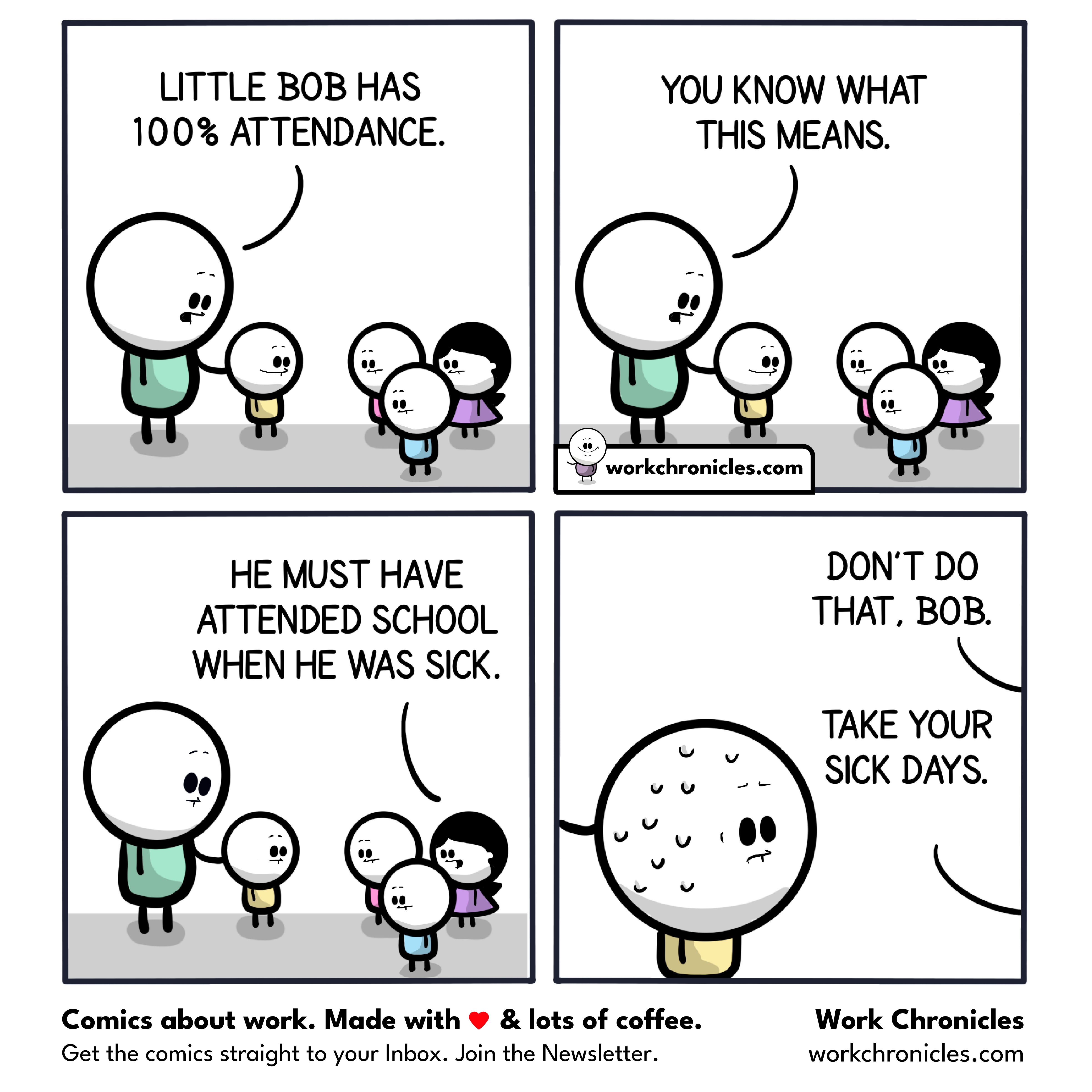 (comic) 100% attendance - Work Chronicles