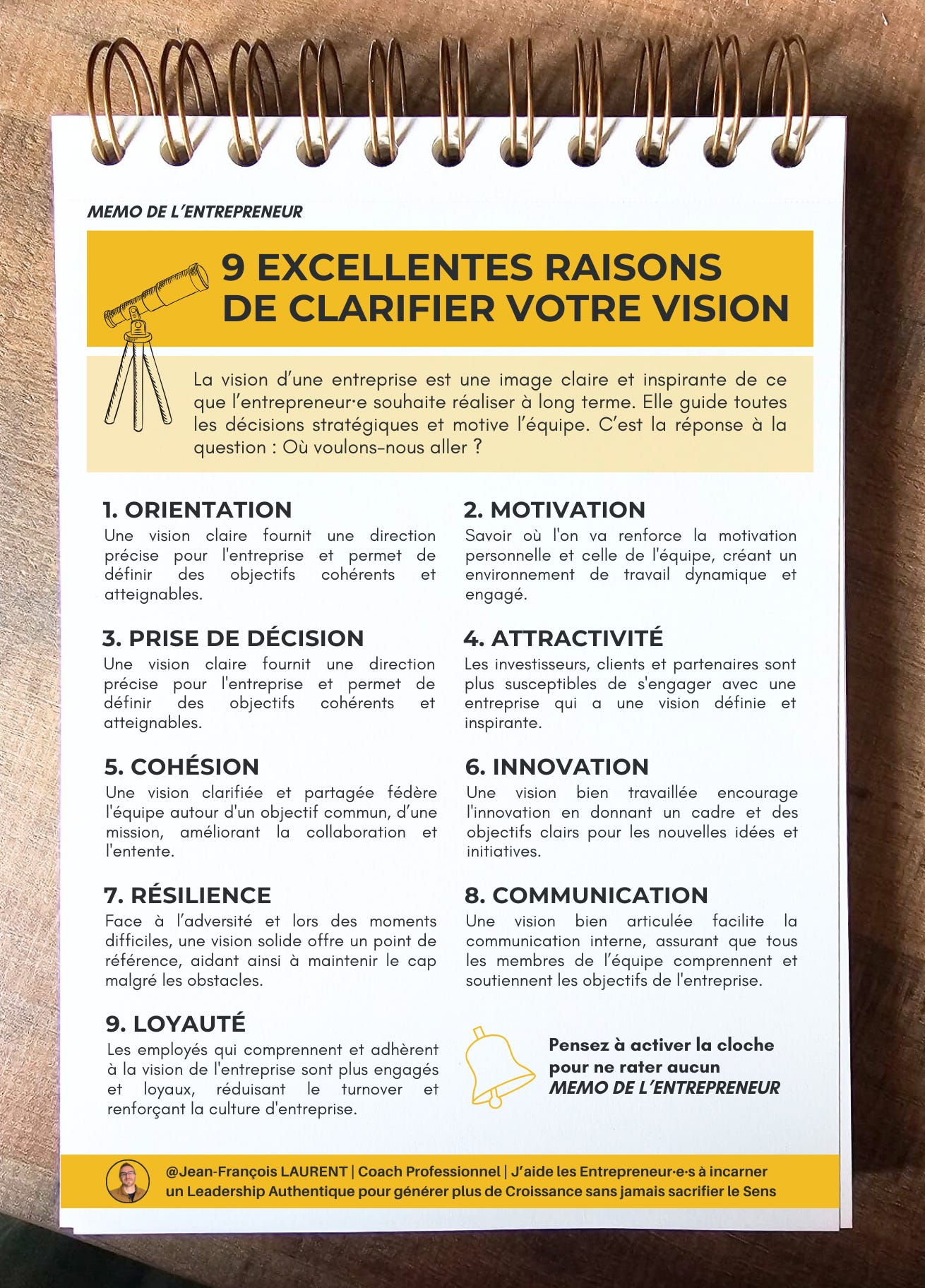 9 excellentes raisons de clarifier votre vision