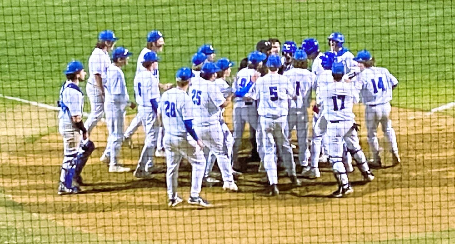 Spartans beat Elks in district-opener behind Hatton's three-run bomb