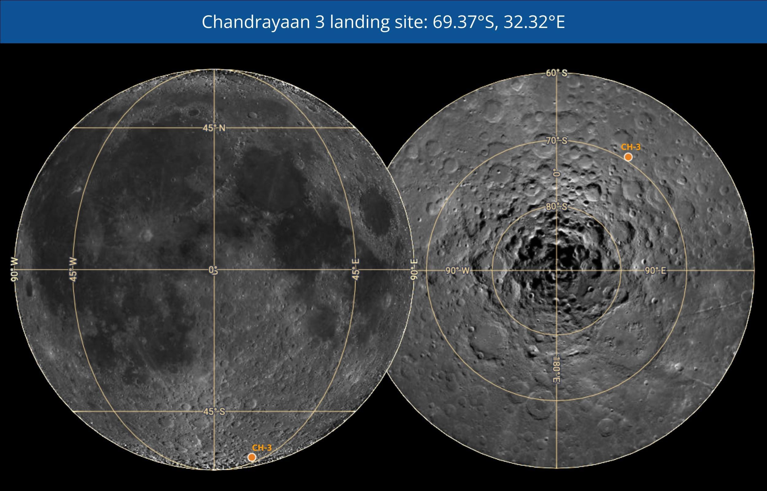 Moon Map Landing Site