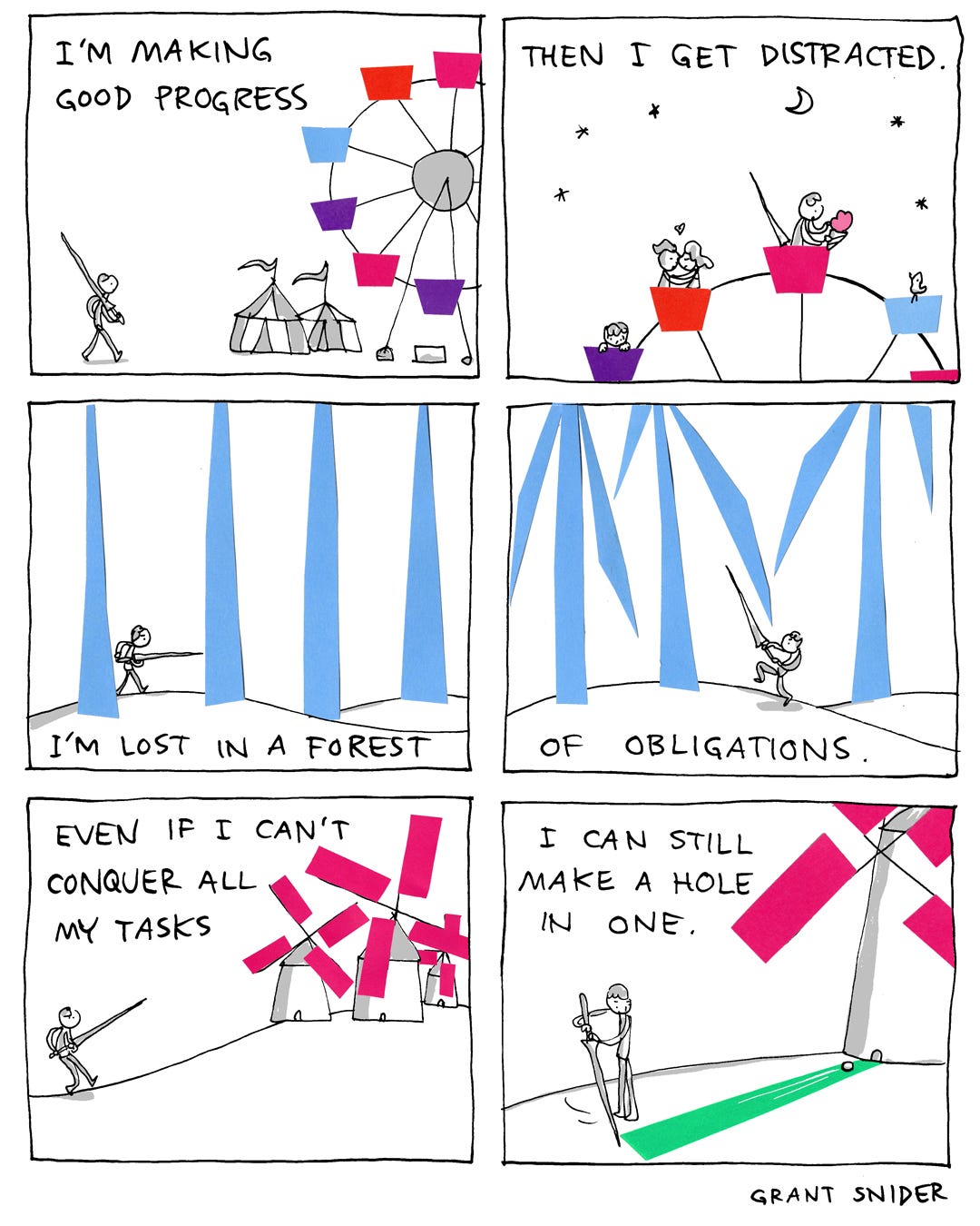 Overwhelmed - by Grant Snider - Incidental Comics