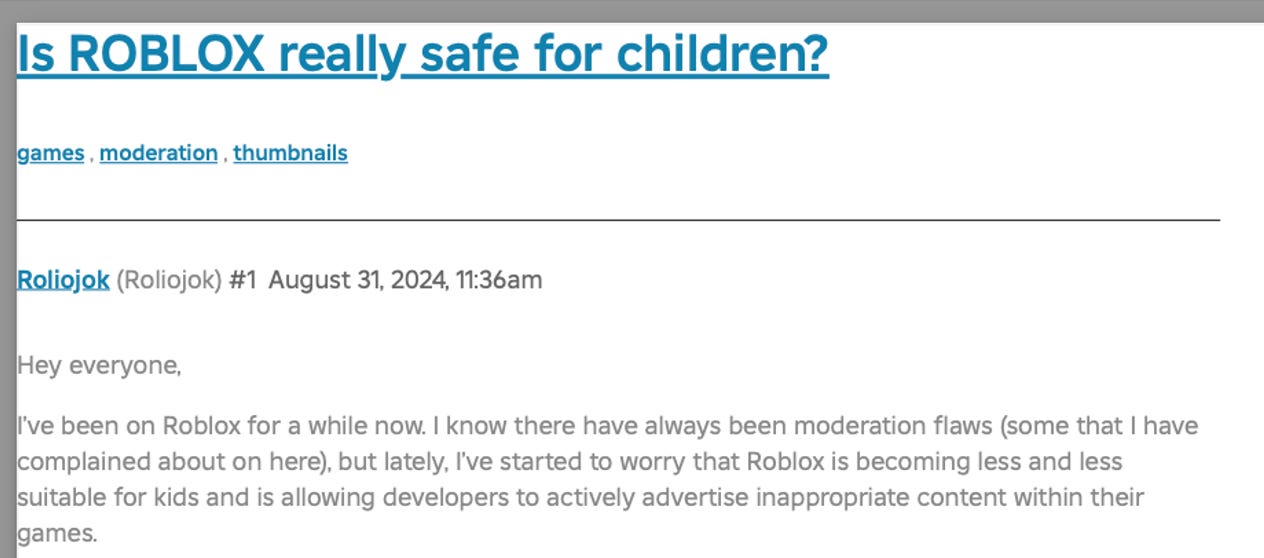 Problems at Roblox (RBLX) #5 - by Edwin Dorsey