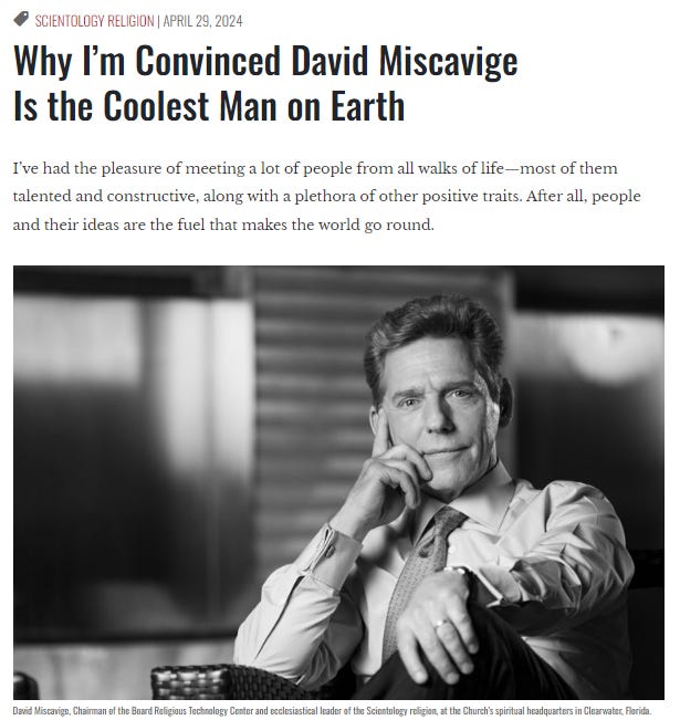 David Miscavige is 64 today, and what a gift Scientology cooked up for him!