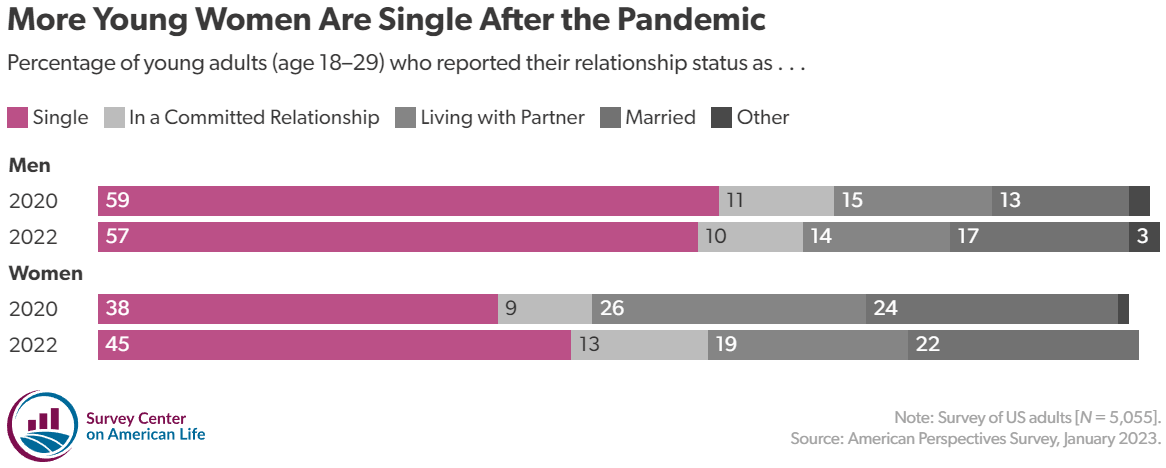 Examining the Singleness Gender Gap in the Pew Survey