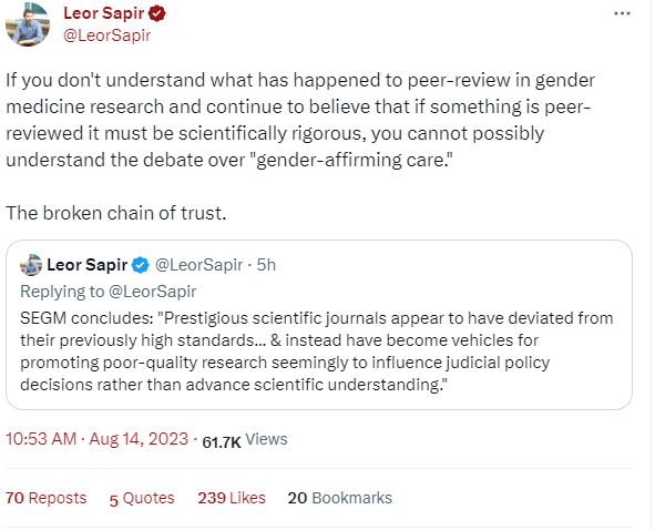 Conservatives Are Now Blaming Science For Low Trans Regret Rates