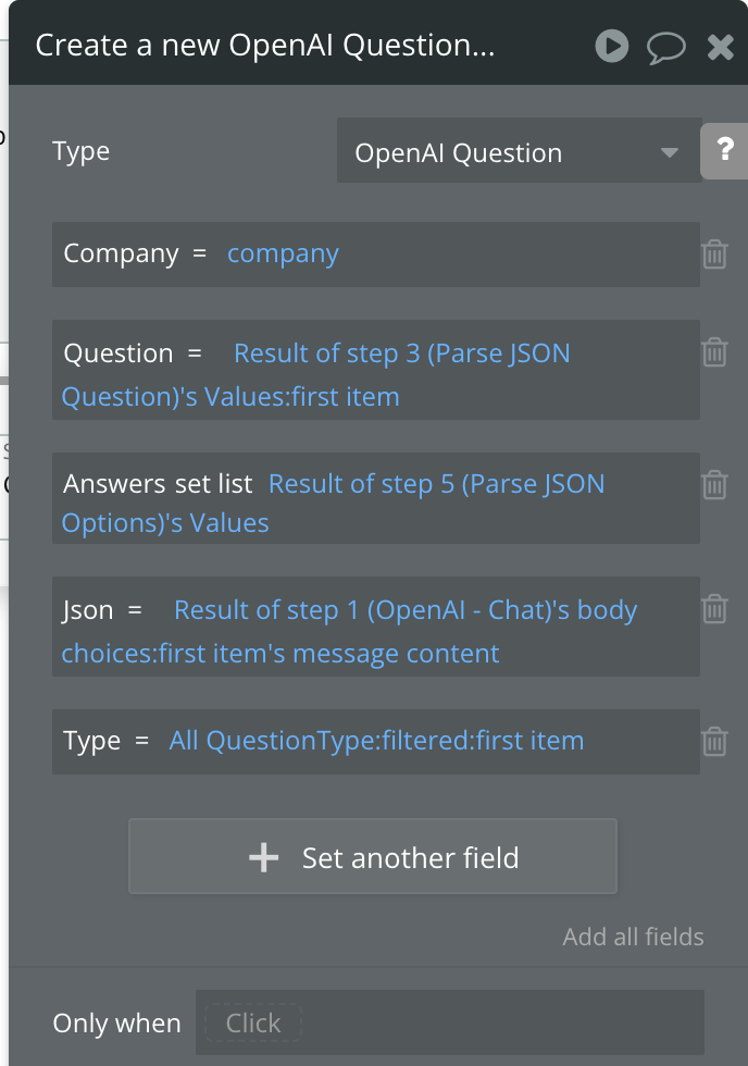 Building complex features using OpenAI in Bubble