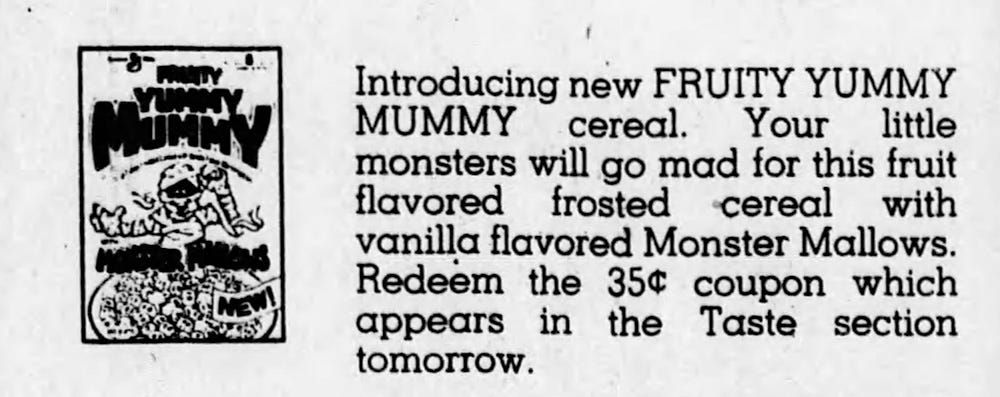 A History of Yummy Mummy Cereal - The Retroist