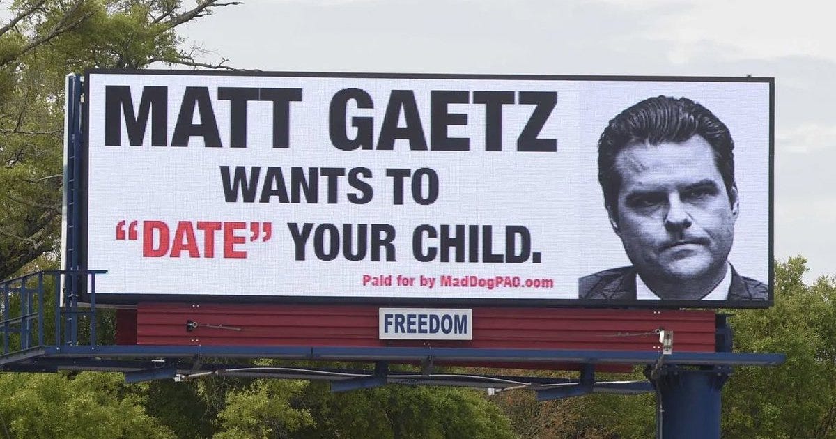 Matty Gaetz and the art of performative dumbfuckery