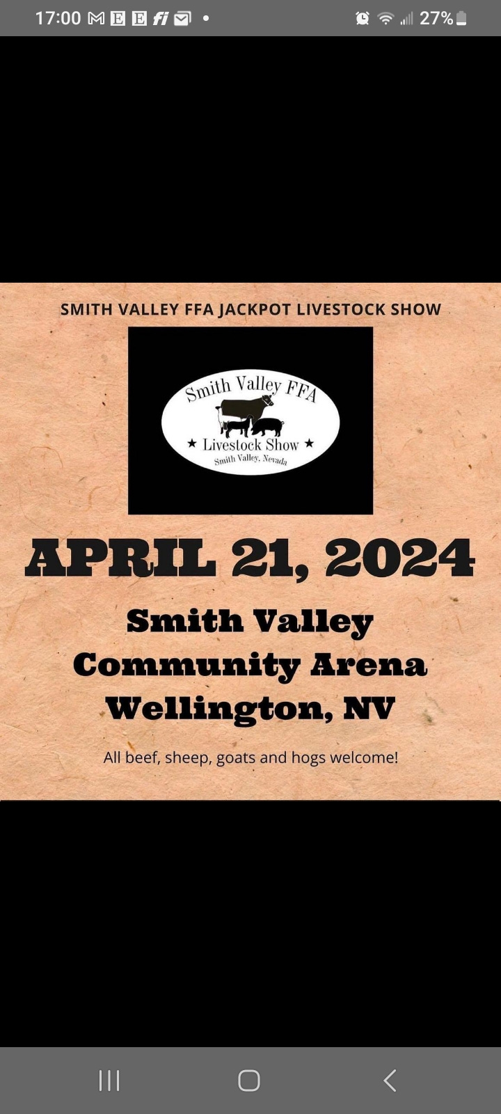Smith Valley FFA Jackpot Livestock Show