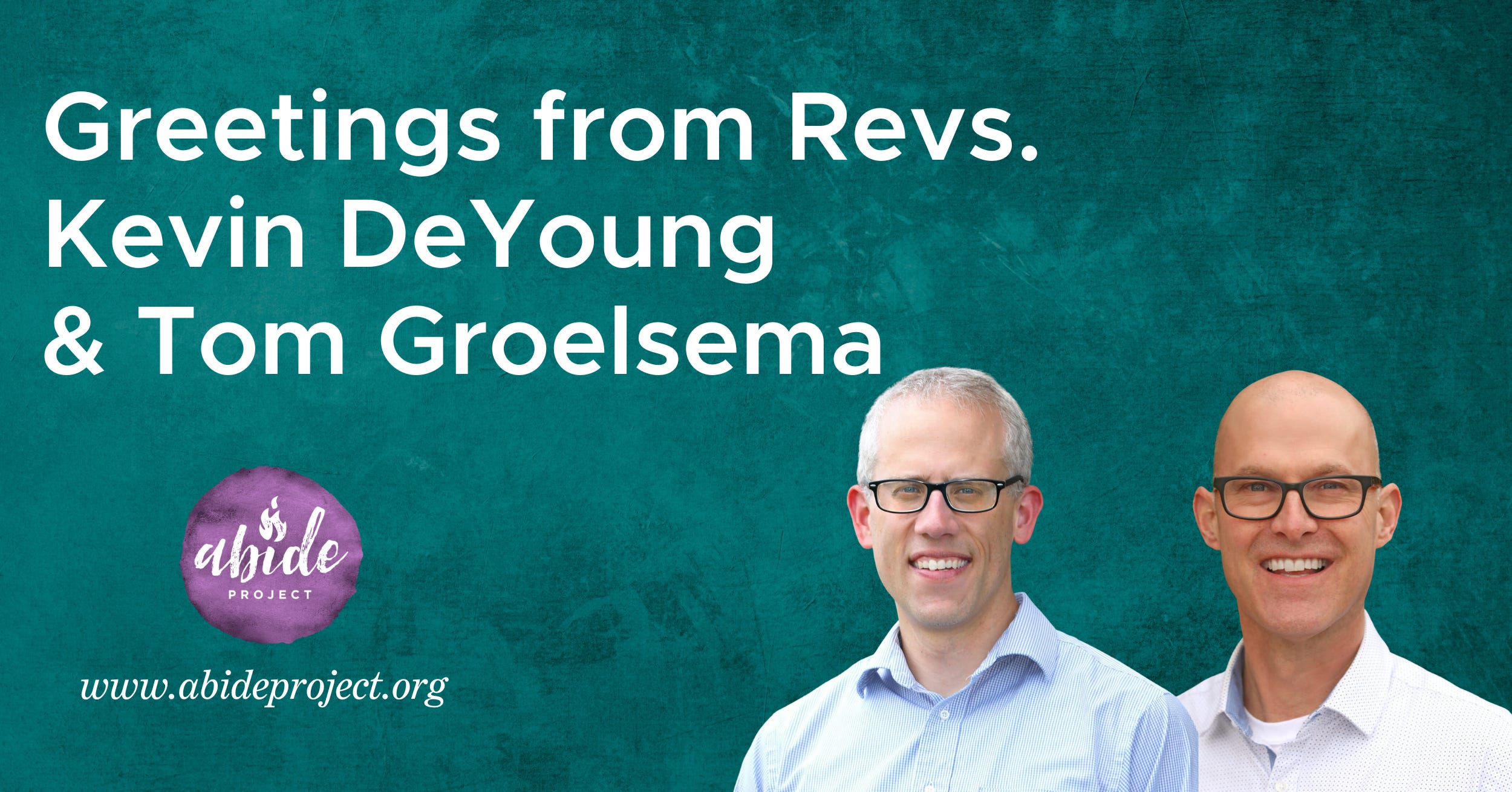 Kevin DeYoung and Tom Groelsema Greet the CRC