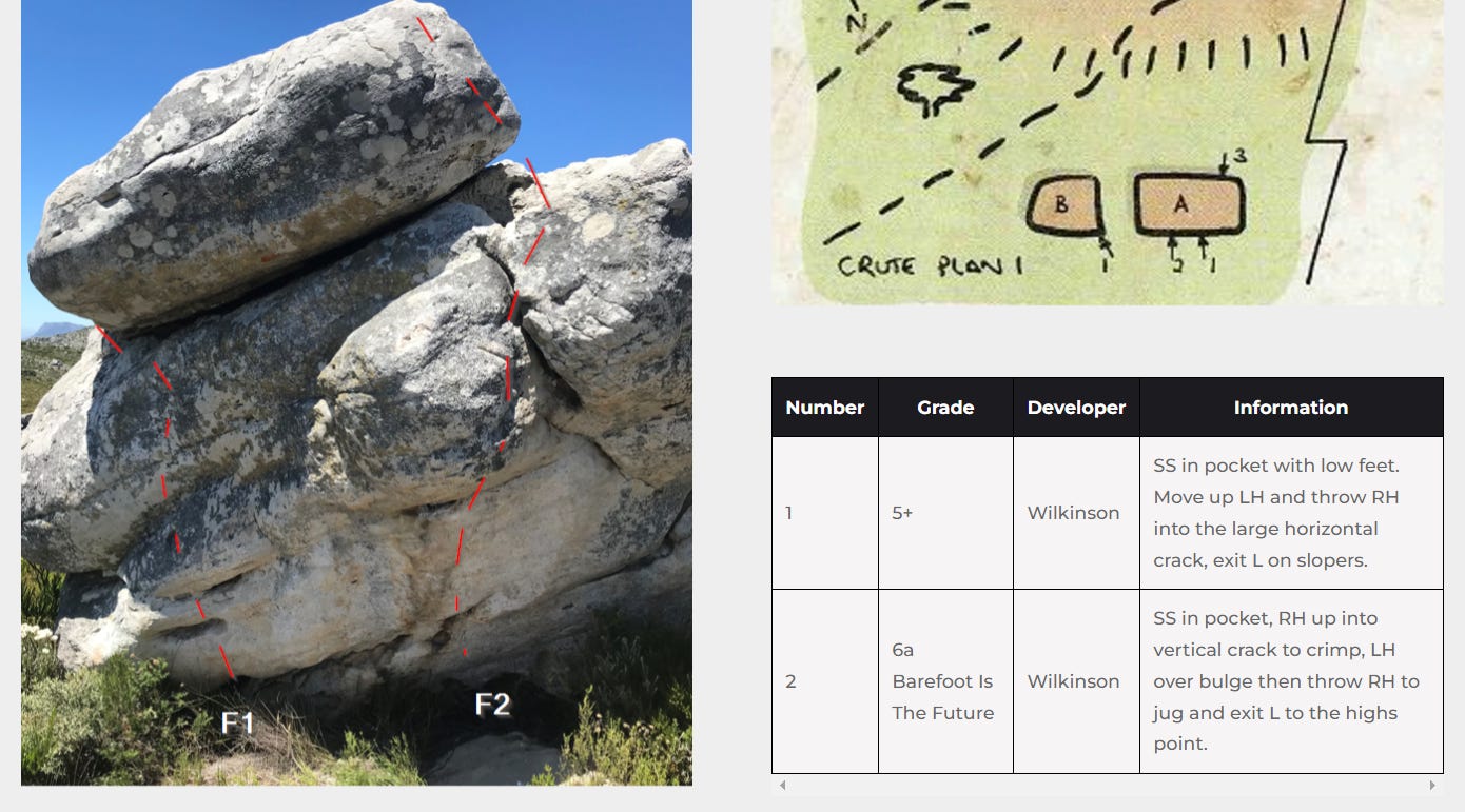 Topside Crutes Boulders Plan One - by David Wilkinson