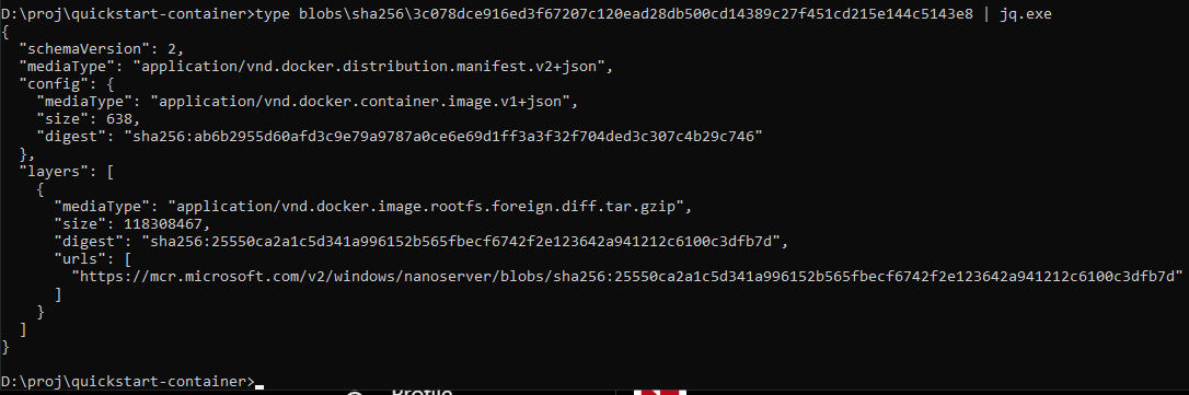 Deep-dive into exported Container Image content
