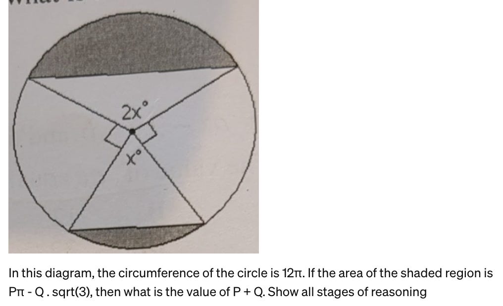Circle Chord Area - by Theta On Pi - Theta’s Substack