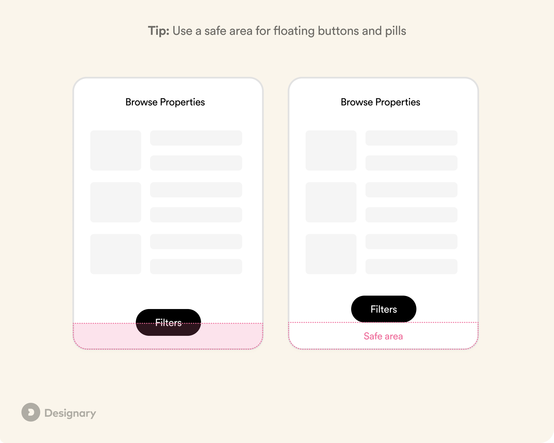 UX Tip #13: Sticky buttons and navigation elements on mobile web