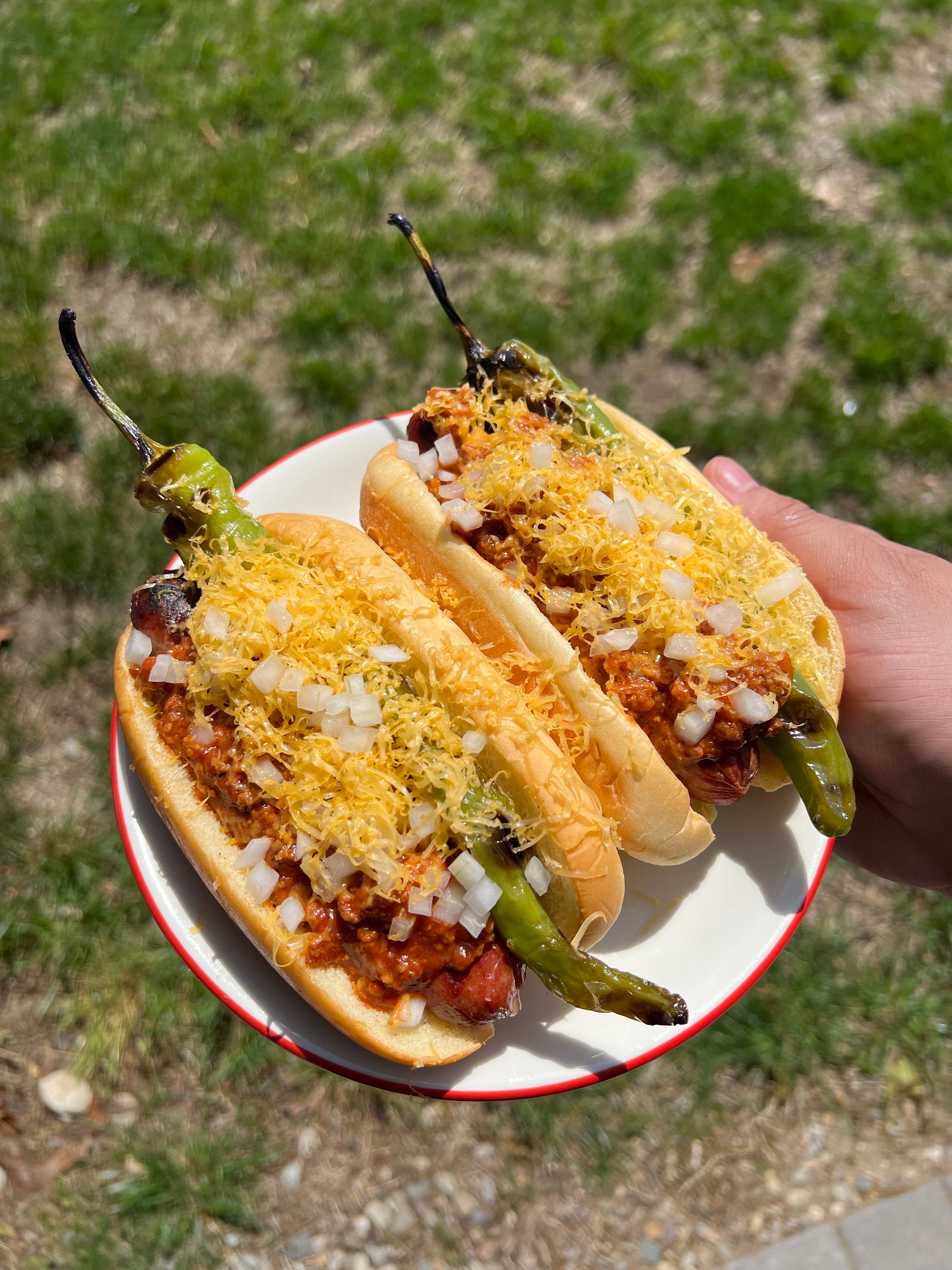 Chili dogs x Filipino spaghetti - by Chuck Cruz - Chuck