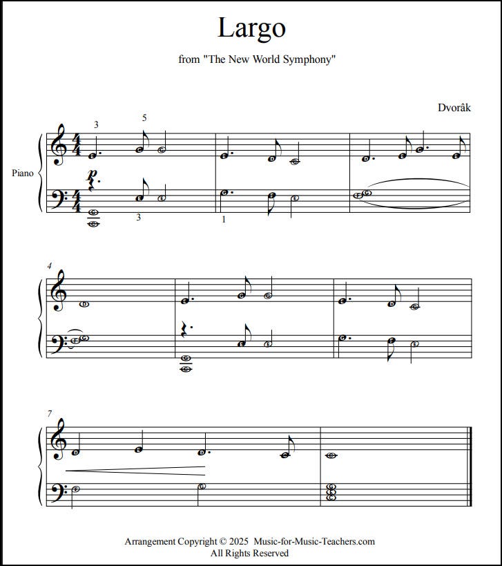 Largo, from the New World Symphony - by Dana Thynes