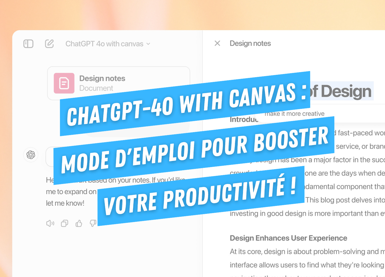 ChatGPT-4o with canvas : mode d'emploi pour booster votre productivité