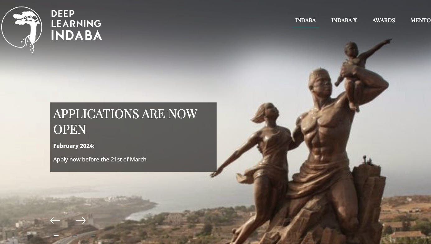 Applications close 21 Mar 2024 -> Deep Learning Indaba 2024