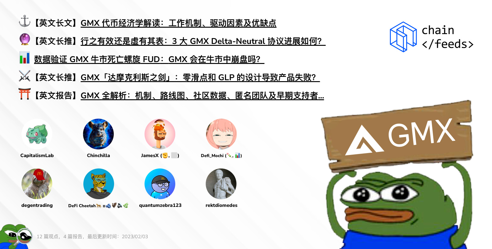 【投研导航】去中心化衍生品交易所 GMX 信息汇总 - by 小毛哥 - ChainFeeds Research