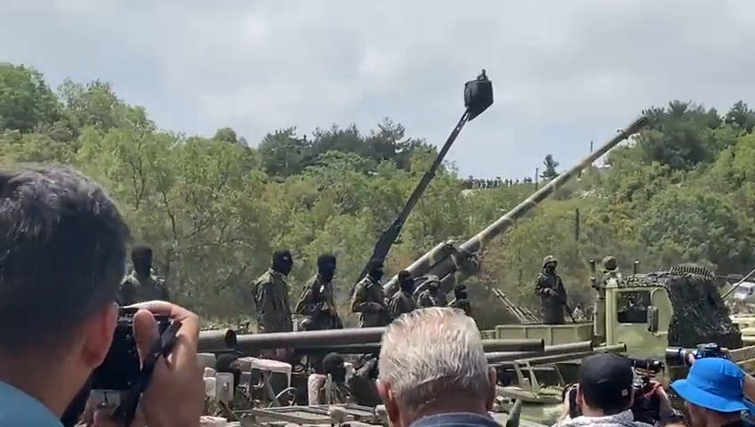 Weapons Used by Hezbollah During Military Exercise in Lebanon