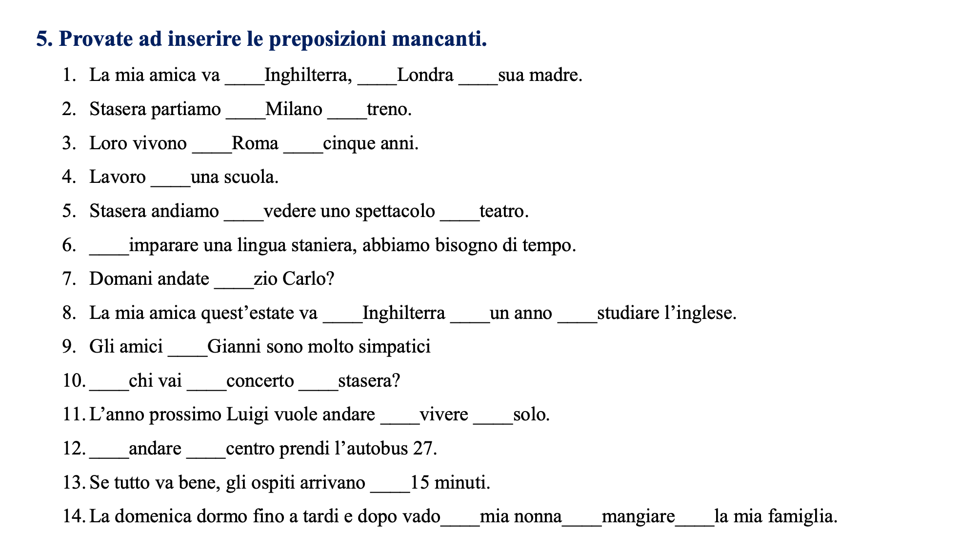 Le preposizioni italiane - by Alessandra Nitti