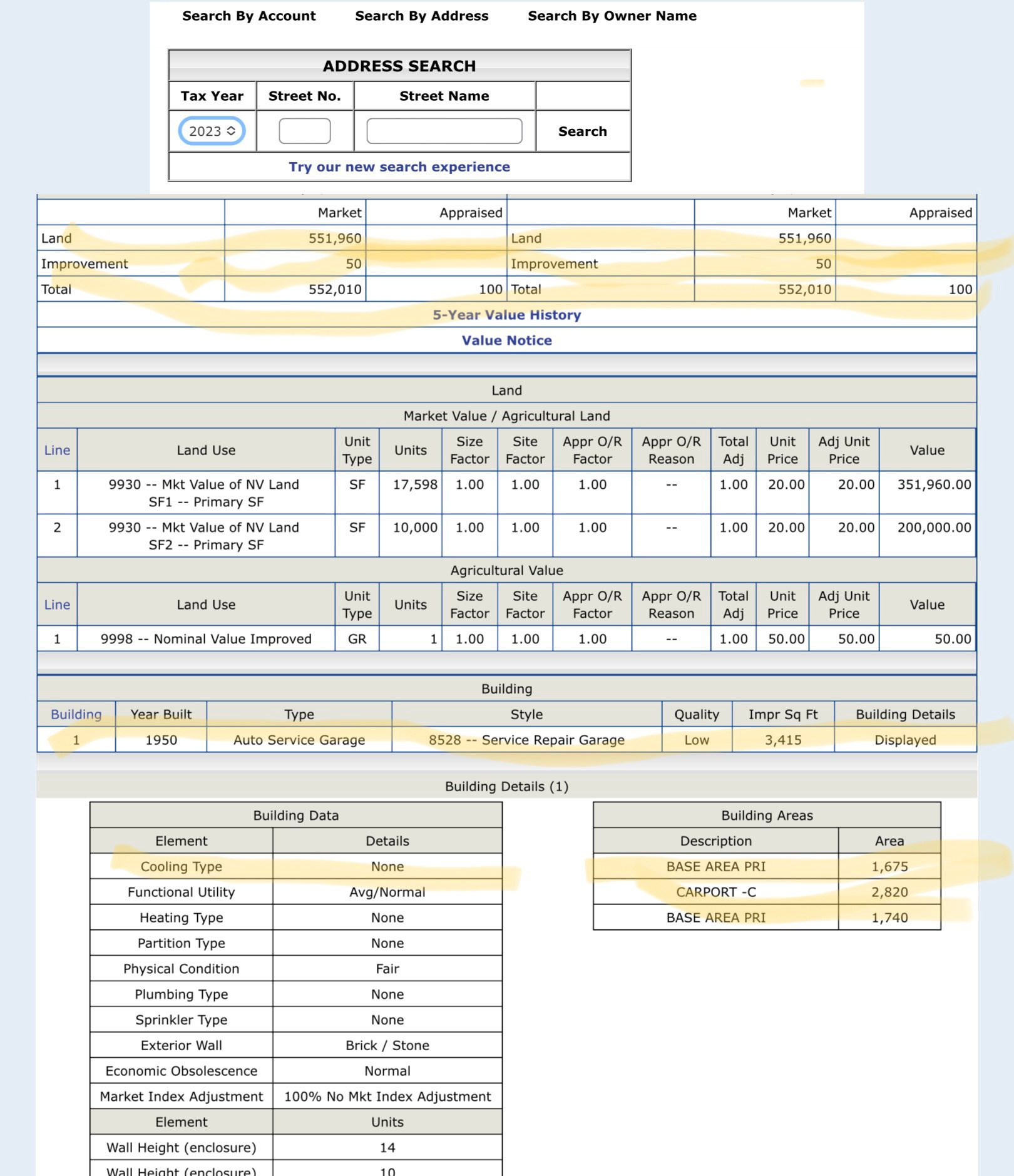 🚨🚨Why has HCAD been appraising a 27K commercial lot w/ 3415sq building ...