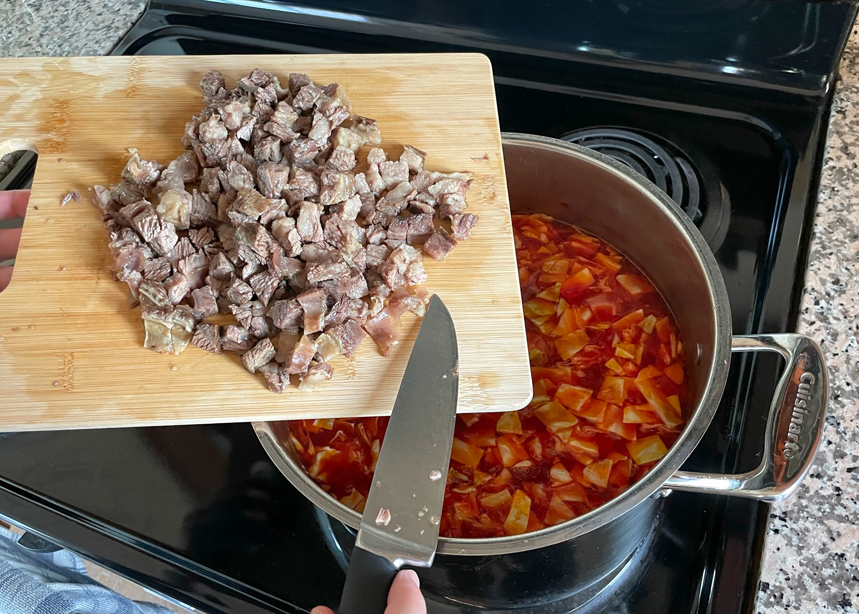 Ukrainian borscht recipe from my mother-in-law's cookbook