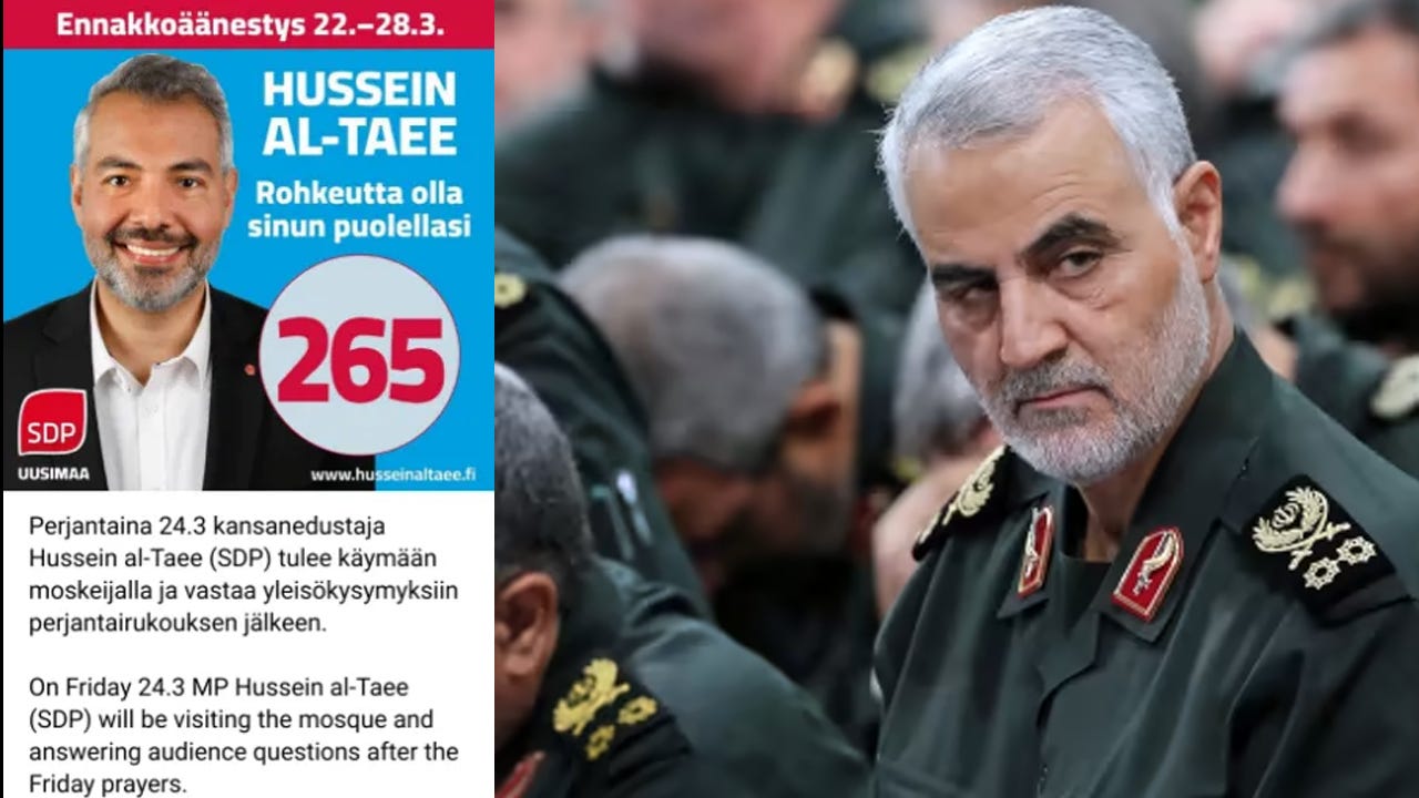 SDP Hussein al-Taee järjesti vaalitilaisuuden Iranin rahoittamassa ...