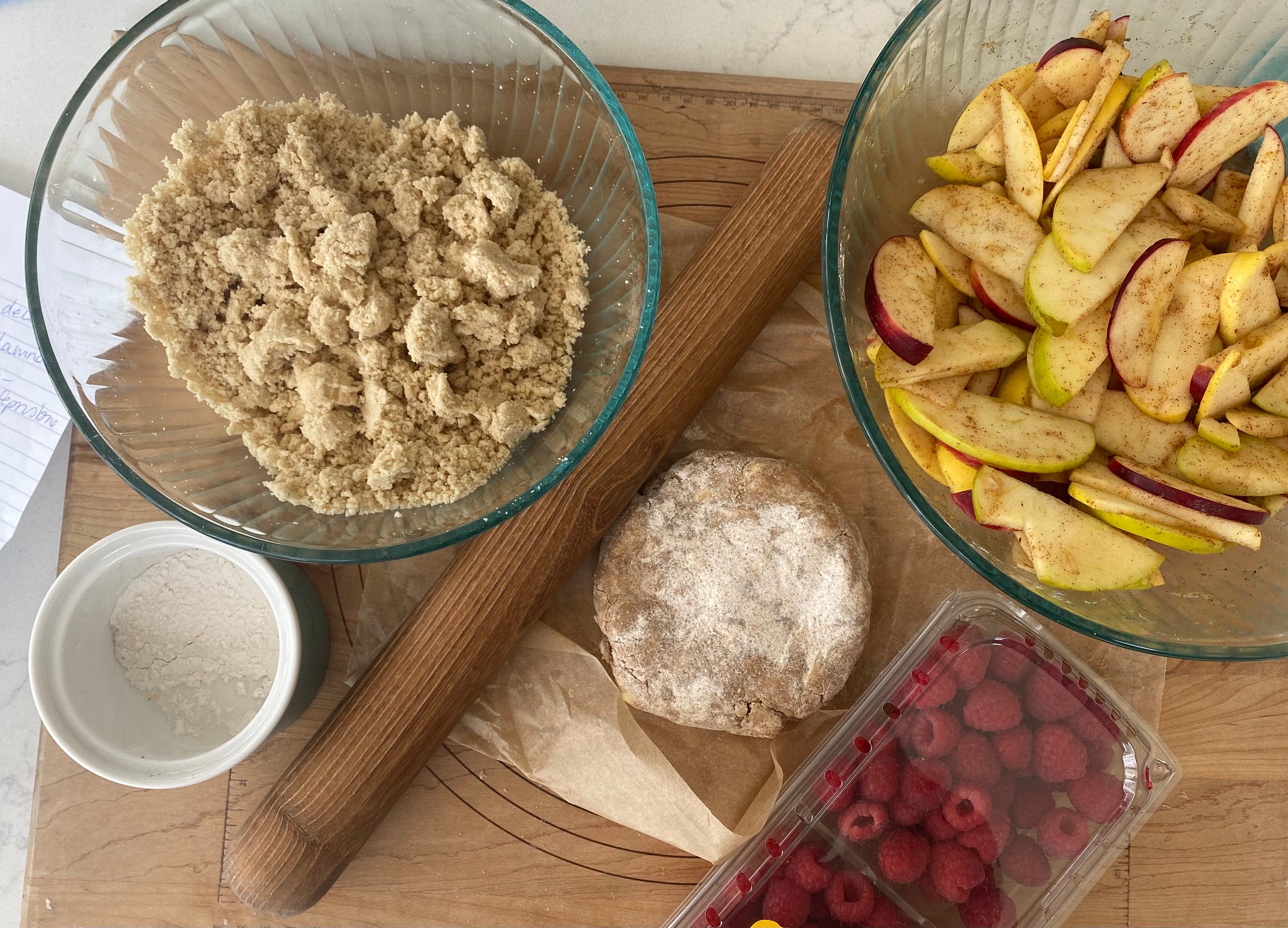 An Apple-Raspberry Crumb Pie for Springtime