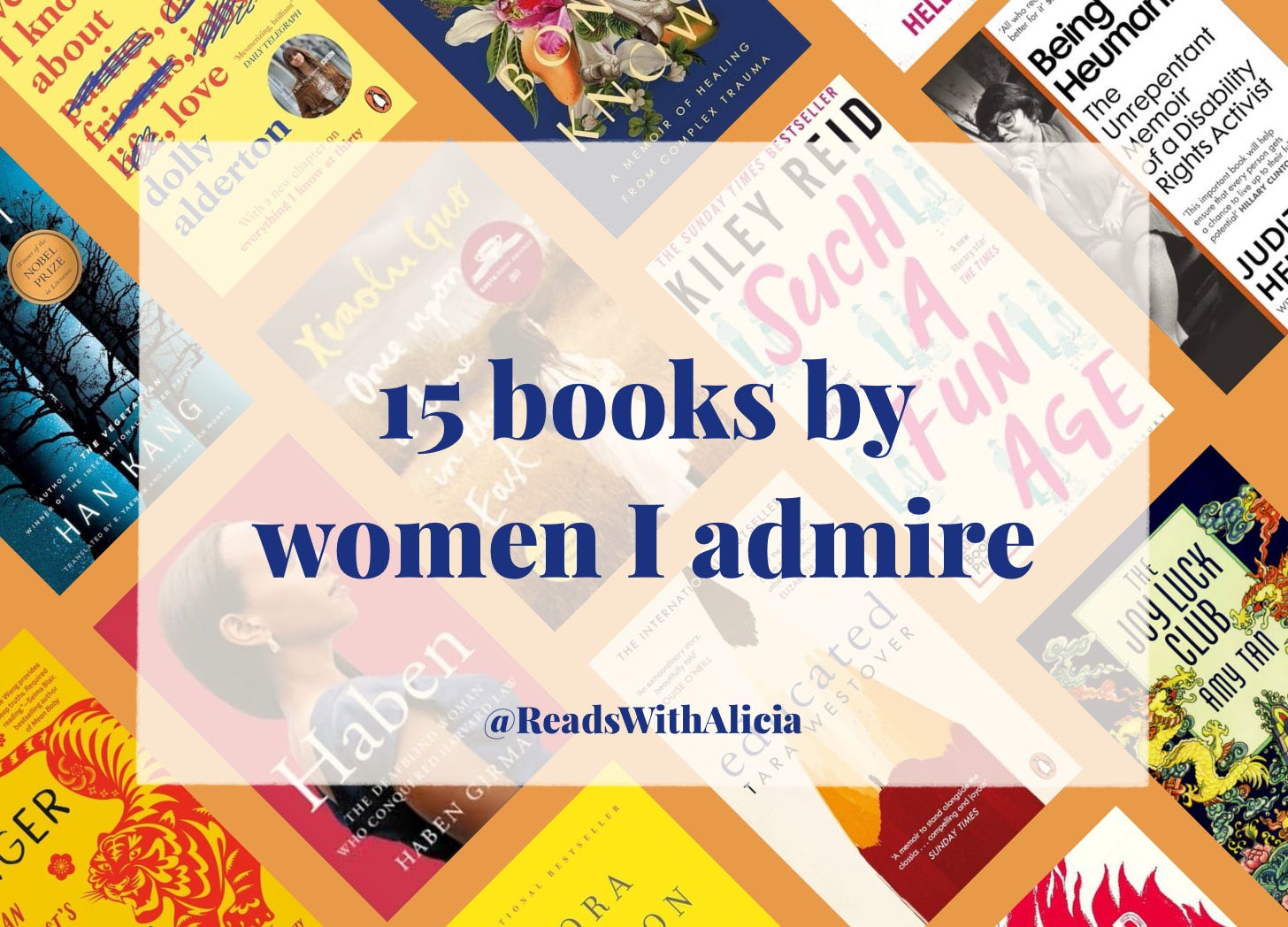 15 books by women I admire - Reads With Alicia