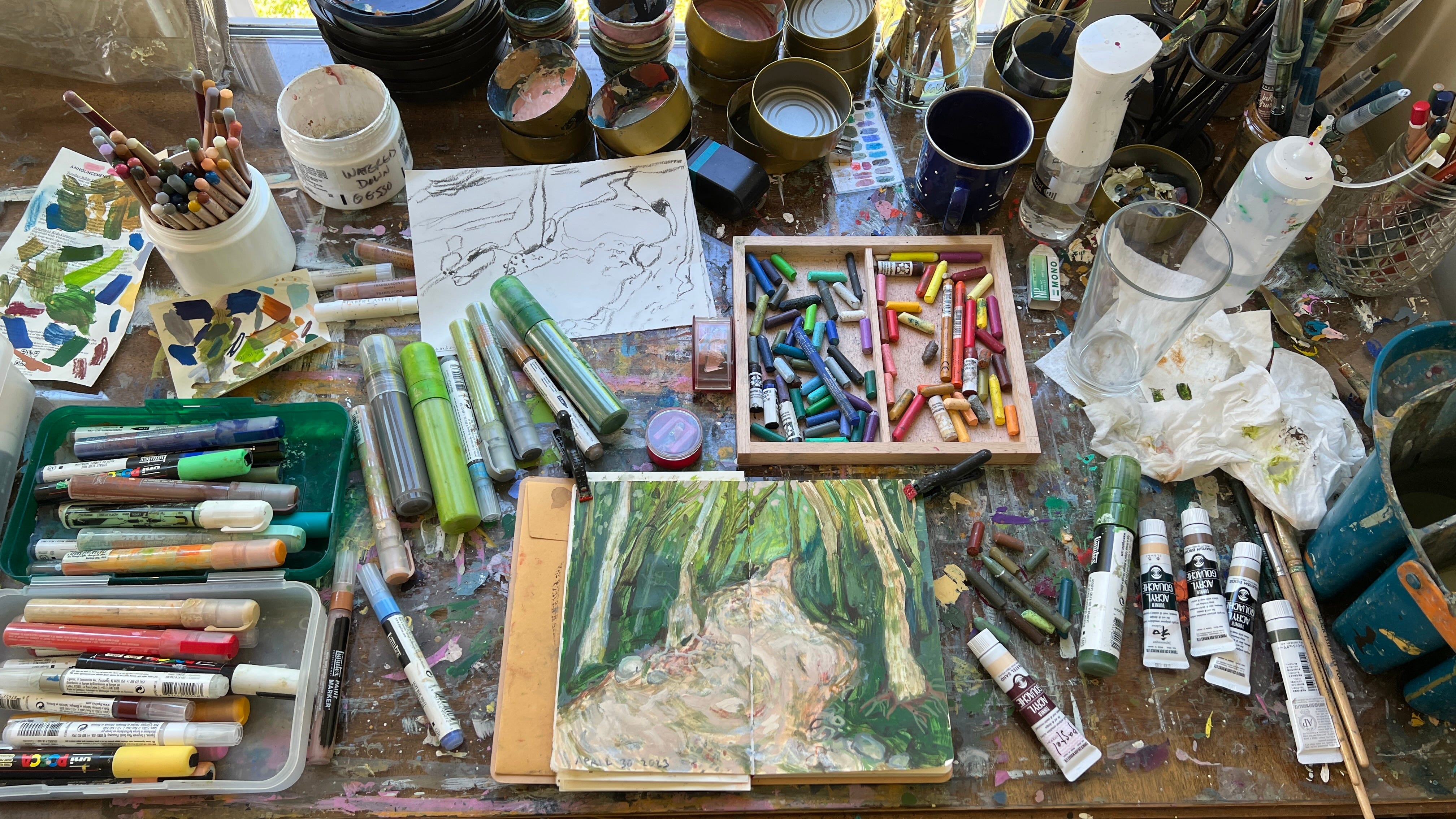 Weekend Sketches & Hack for Paint Markers - by Sandi Hester