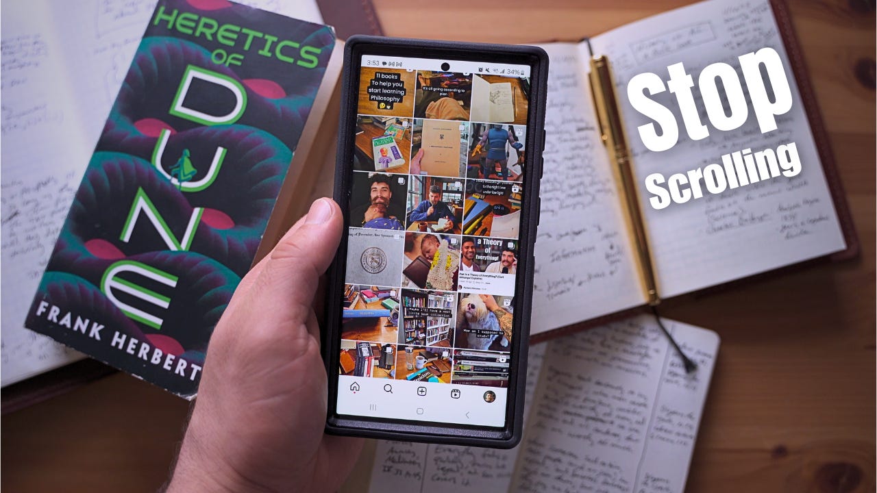 Stop Scrolling, Start Thinking. - by Parker Settecase