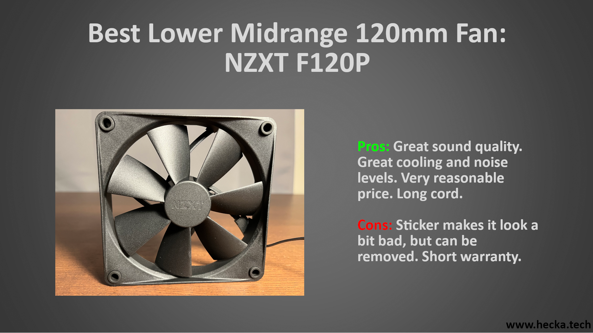 The Best 120mm Fans - by Jesse Durden - HeckaTech