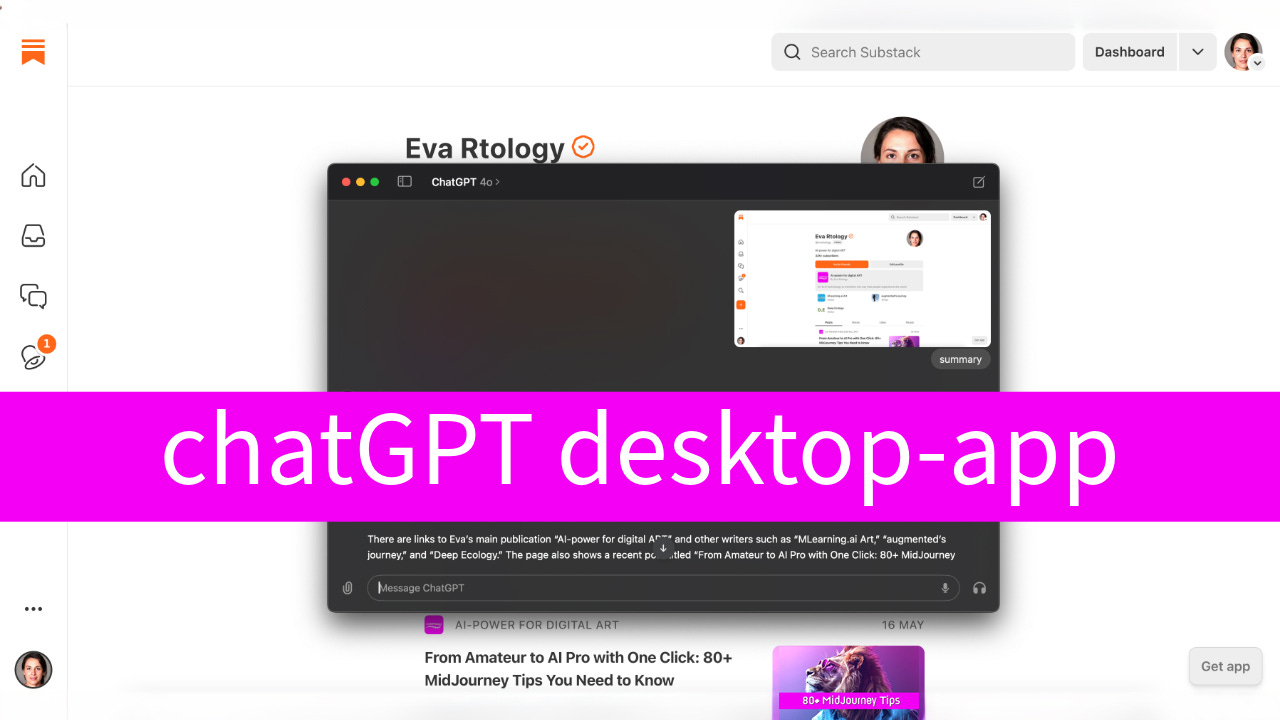 Get the access to the chatGPT desktop app today!