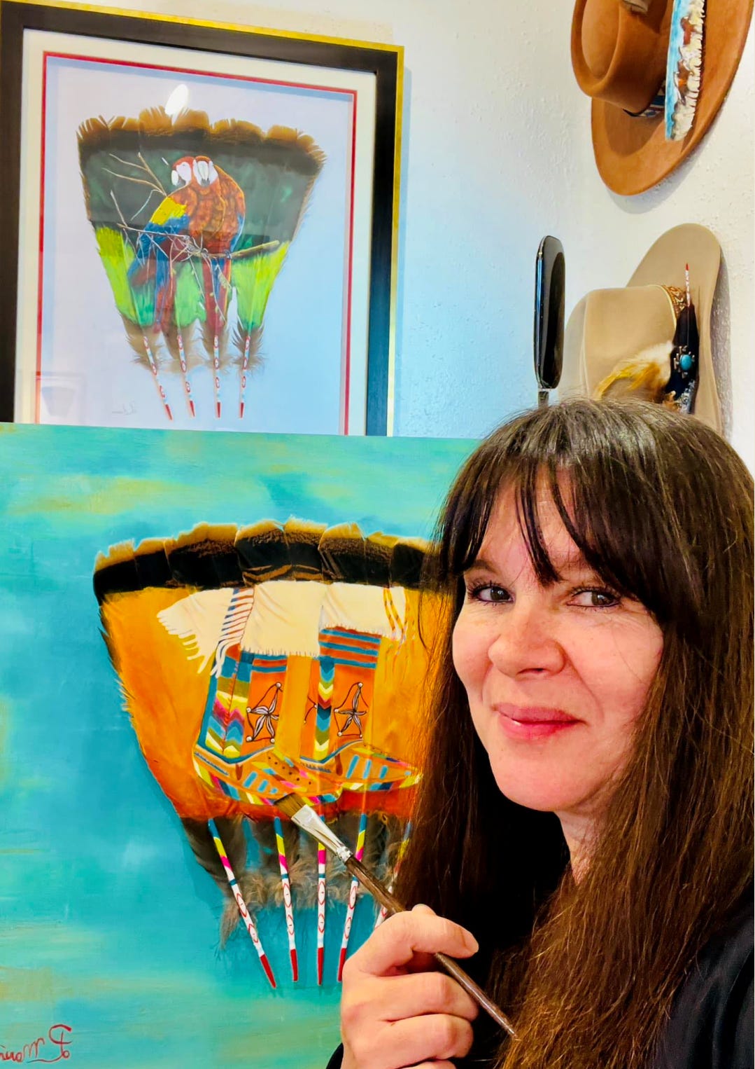 Arte Plumaria: Patricia Marin Feather Art