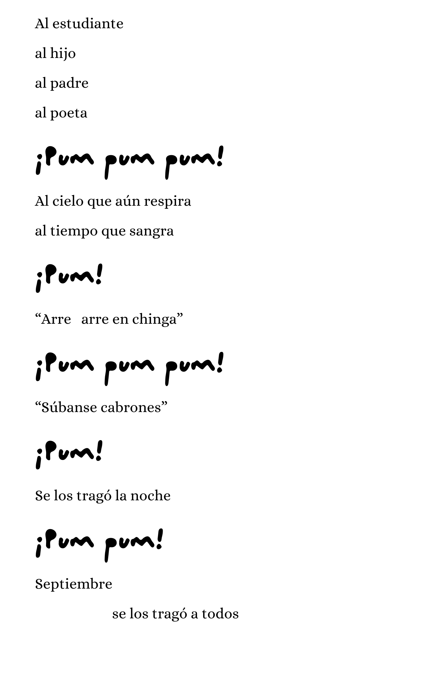 ¡Pum! - by xulio spírittu - #cantaverso