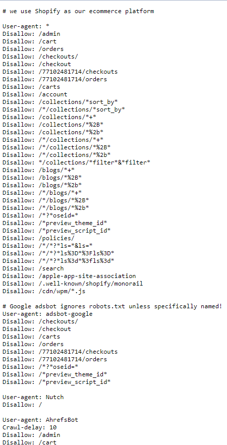 Editar el robots.txt para mejorar el SEO en Shopify
