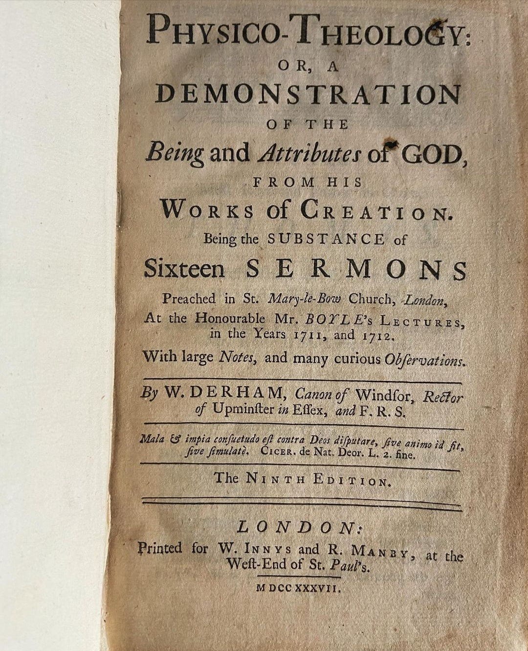 William Derham's quantum Connection