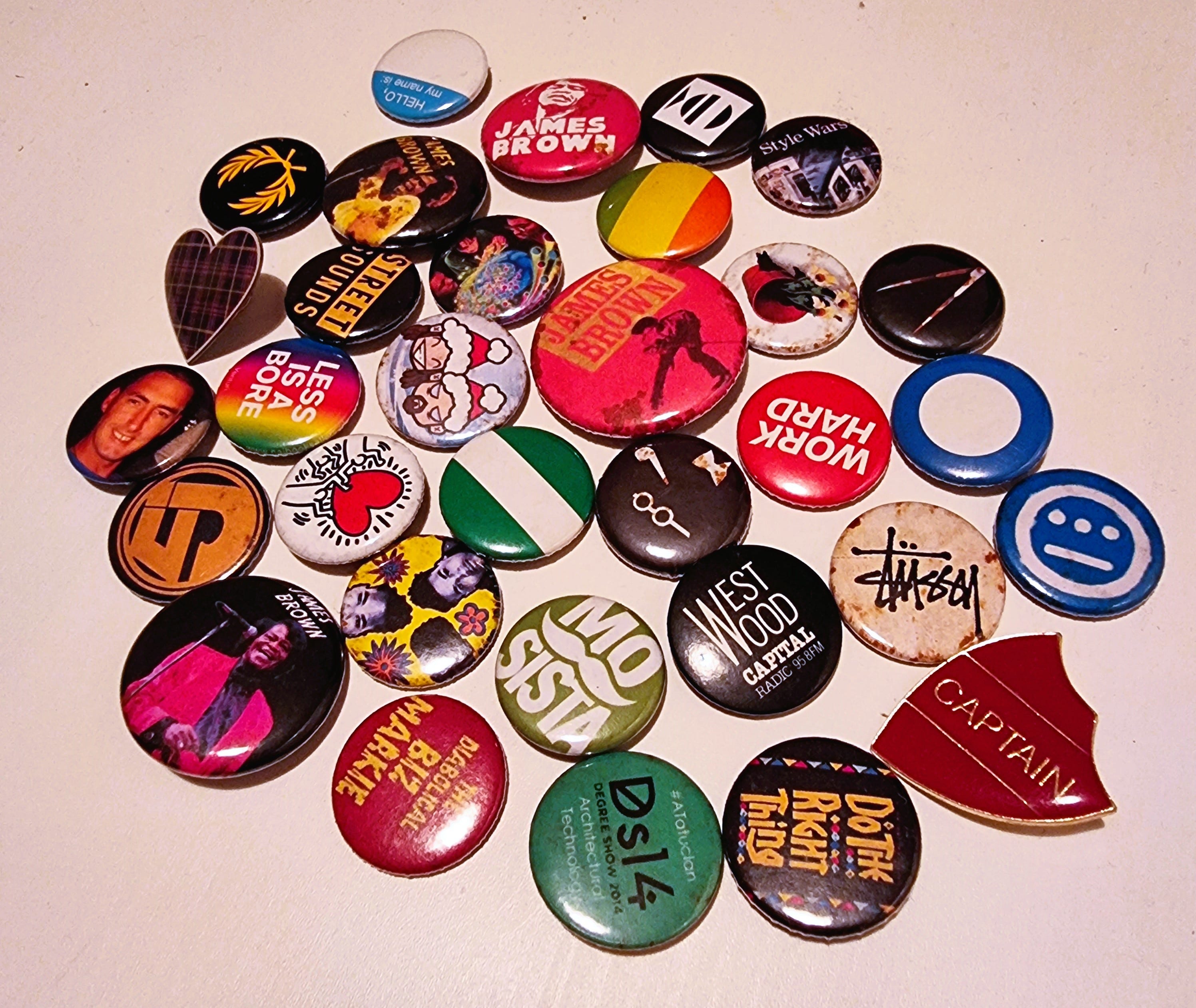Pins, Button Badges and Patches - by Dr Adam de Paor-Evans