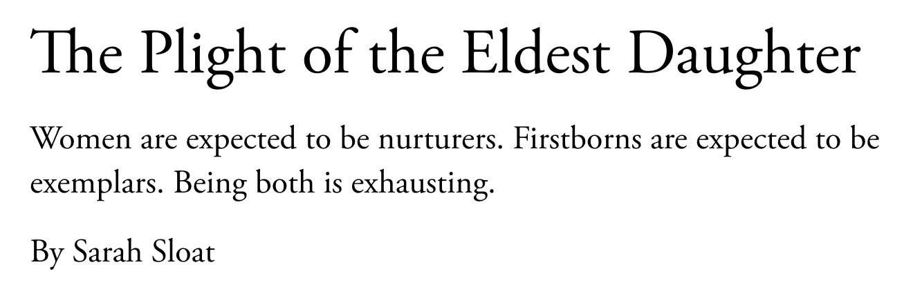 eldest daughter syndrome - postcards by elle