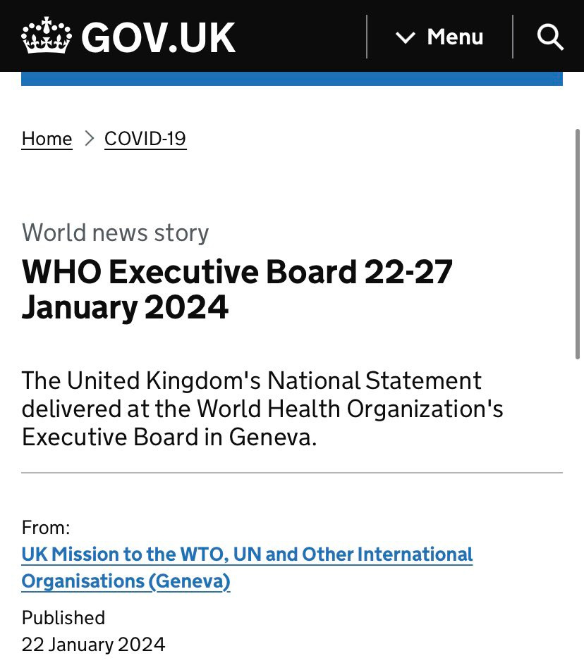 UK Confirms its Commitment to WHO Pandemic Treaty