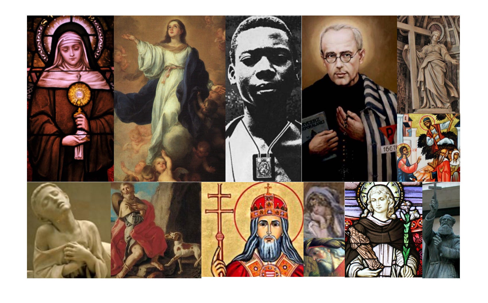 Saints of the Week: Assumption, I.Bakanja, Clare, M.Kolbe, Helen, Daig ...
