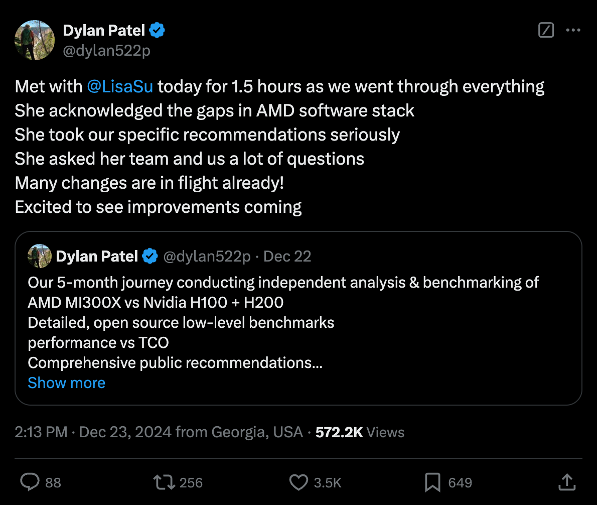 AMD's AI Woes & Trust Crisis - by Austin Lyons - Chipstrat