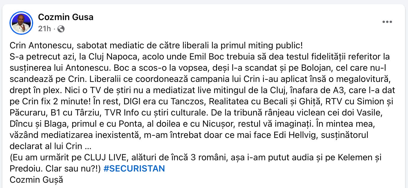 Opus nr. 362 - Il va sustine Calin Georgescu pe Ponta? Justiția în ...