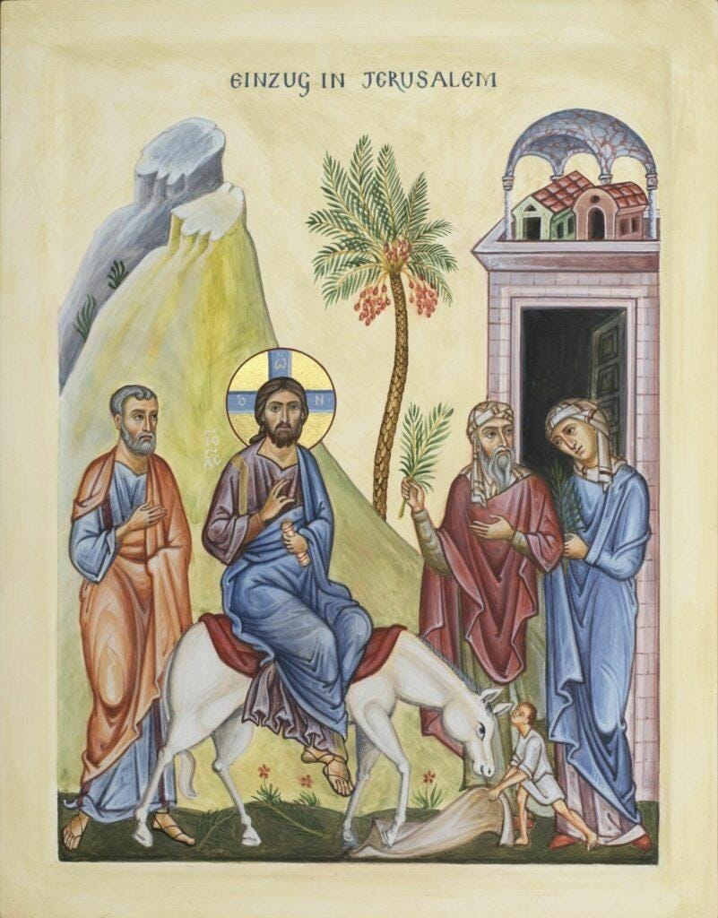 Meeting Christ as He Enters Jerusalem