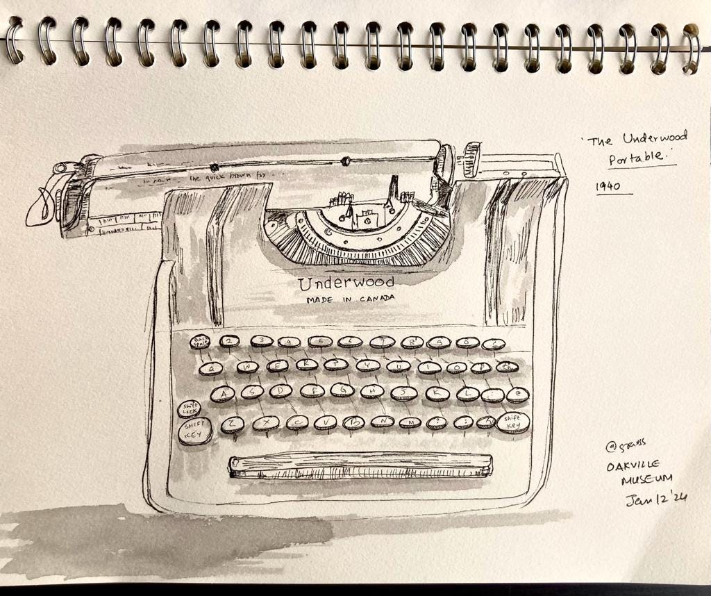 'Of All the Typewriters in all the Museums in All the World, She Draws me'
