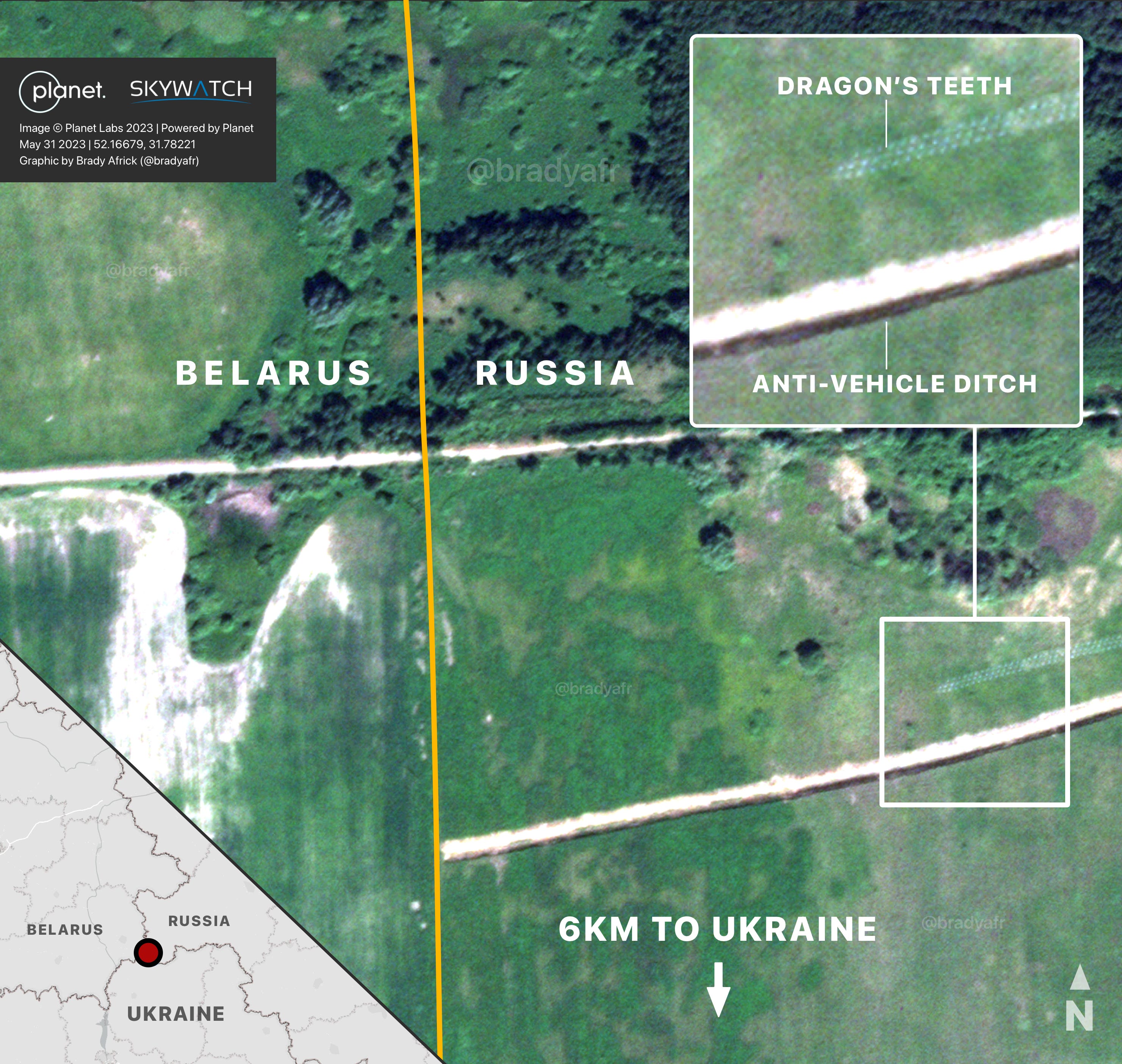 Russian field fortifications in Ukraine