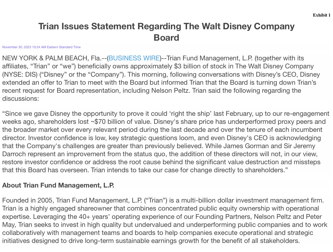 The Walt Disney Company - Mr. CorpGov Substack