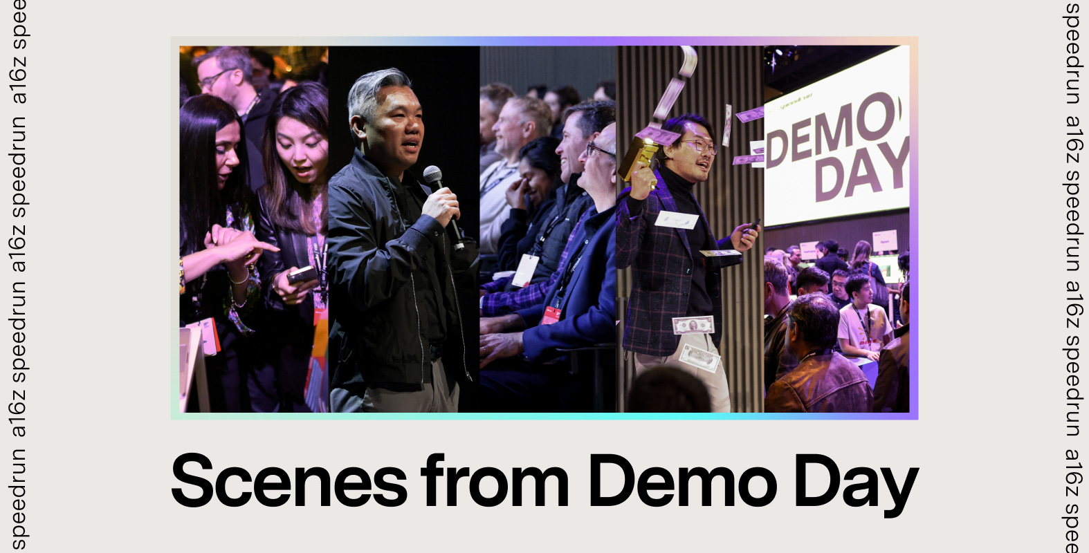 Scenes from Demo Day - a16z speedrun