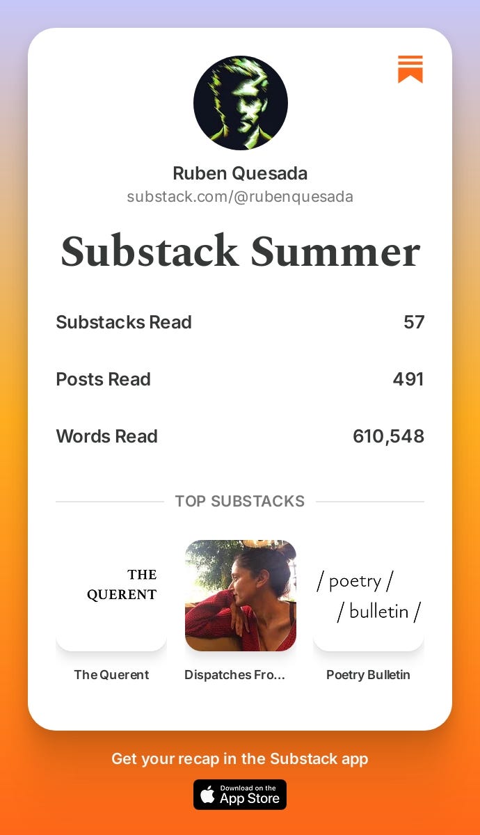 My Substack Summer - Ruben Quesada